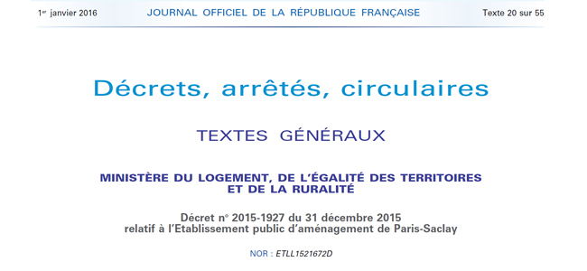L’EPPS devient l’Etablissement public d’aménagement de Paris-Saclay ...